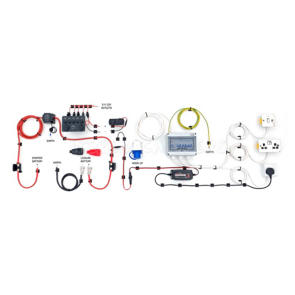 Complete Camper Van Electrical System - 12V Split Charge & 240V Mains ...
